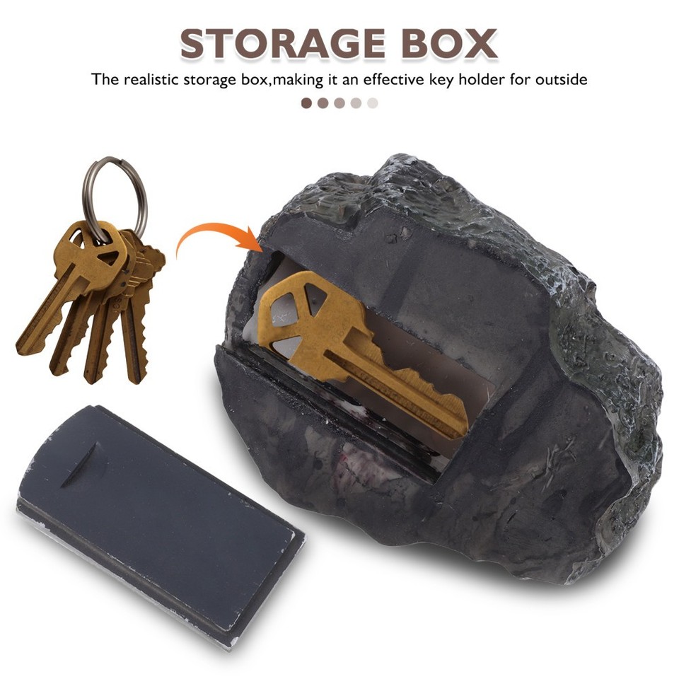 Garden Rock Key Holder Stone Shell Hide Outdoor Decorative Hider | eBay ...
