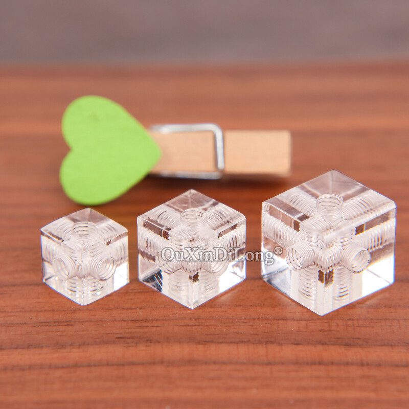 400PCS Clear Acrylic Cubes Block Right Angle Corner Braces Joint ...