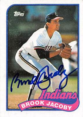 Brook Jacoby autographed baseball card (Cleveland Indians) 1989 Topps ...