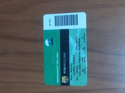 2003 2004 Ronaldinho Rookie 1st FC Barcelona Season Pass Card Ticket | eBay