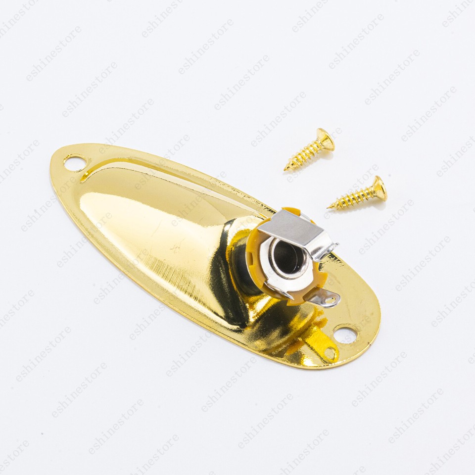 Guitar Boat Jack Plate Input Output Socket with Screws for Fender Strat ...