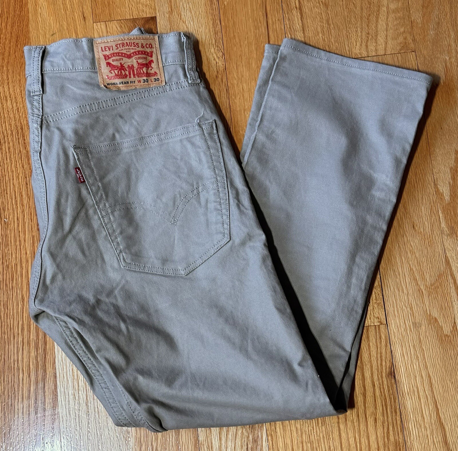 Levis Mens 30x30 Timberwolf Taupe Tan Workwear Fit Ca… - Gem