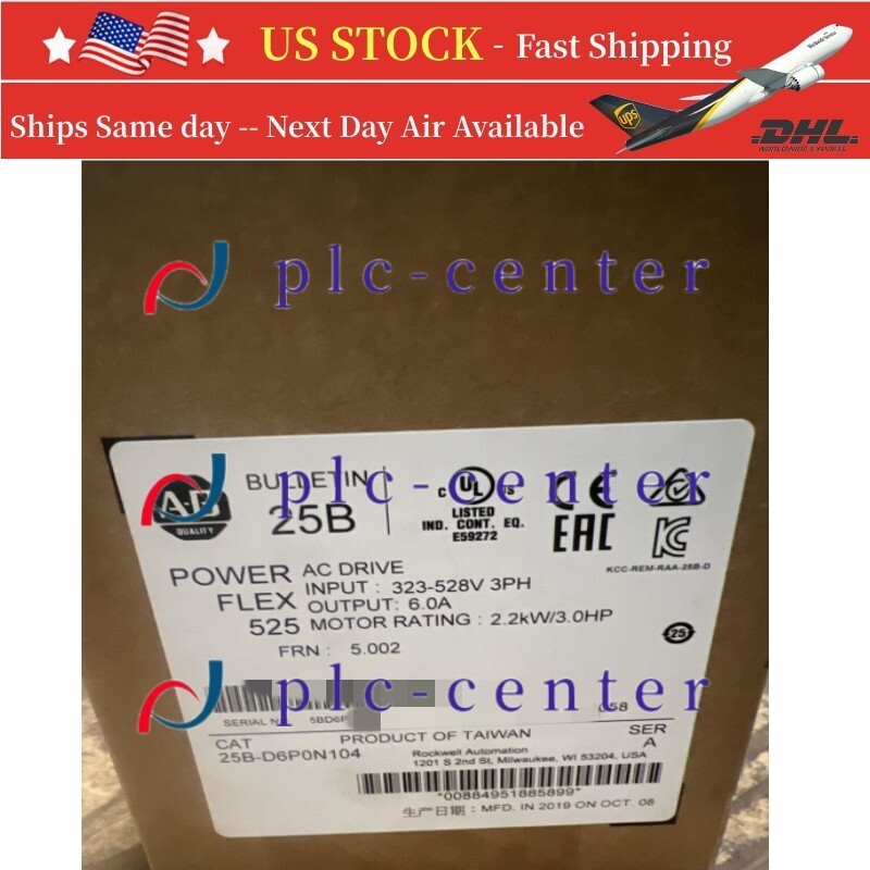 New in box Allen-Bradley 525 2.2kW 3Hp AC Drive 25B-D6P0N104 | eBay