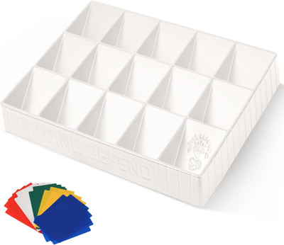 Card Sorting Tray - Stackable Trading Cards Organizer, 15-Compartment ...