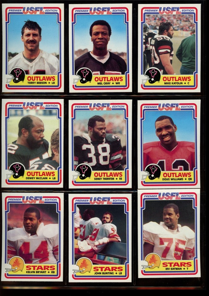 1984 Topps USFL Complete Set (132) w/ Kelly PSA 9, Young PSA 8, Walker ...
