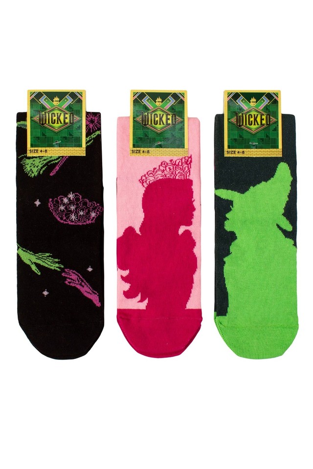Wicked the Musical Socks Womens Cotton Elphaba Glinda Witch Wizard of ...