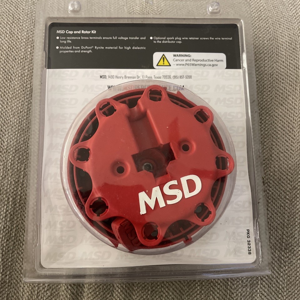 MSD 8482 Performance Distributor Cap & Rotor Kit For 1986-1995 Ford 302 ...