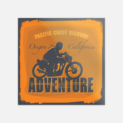 Pacific Coast Highway Adventure Motorcycle Sport Vinyl Sticker Decal | eBay