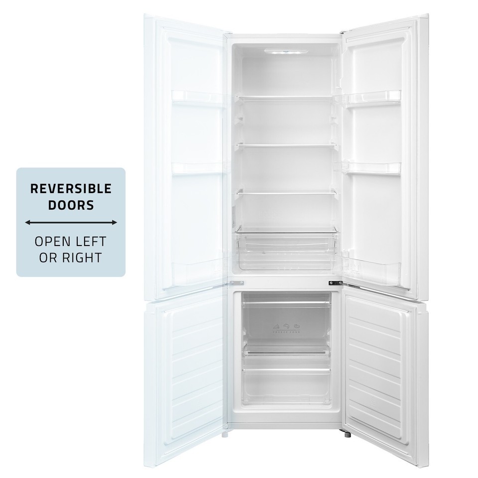 Cookology Fridge Freezer 262L Freestanding 55cm 2 Door - White CFF262WH ...