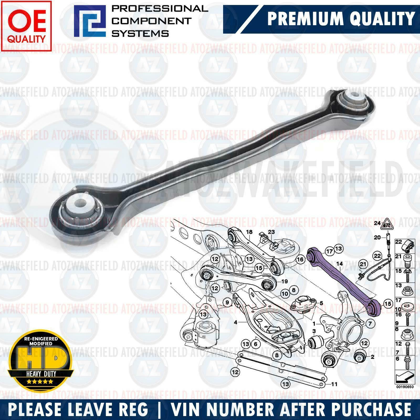 FOR BMW 1 SERIES E81 E82 E87 E88 REAR LOWER REAR SUSPENSION WISHBONE ...