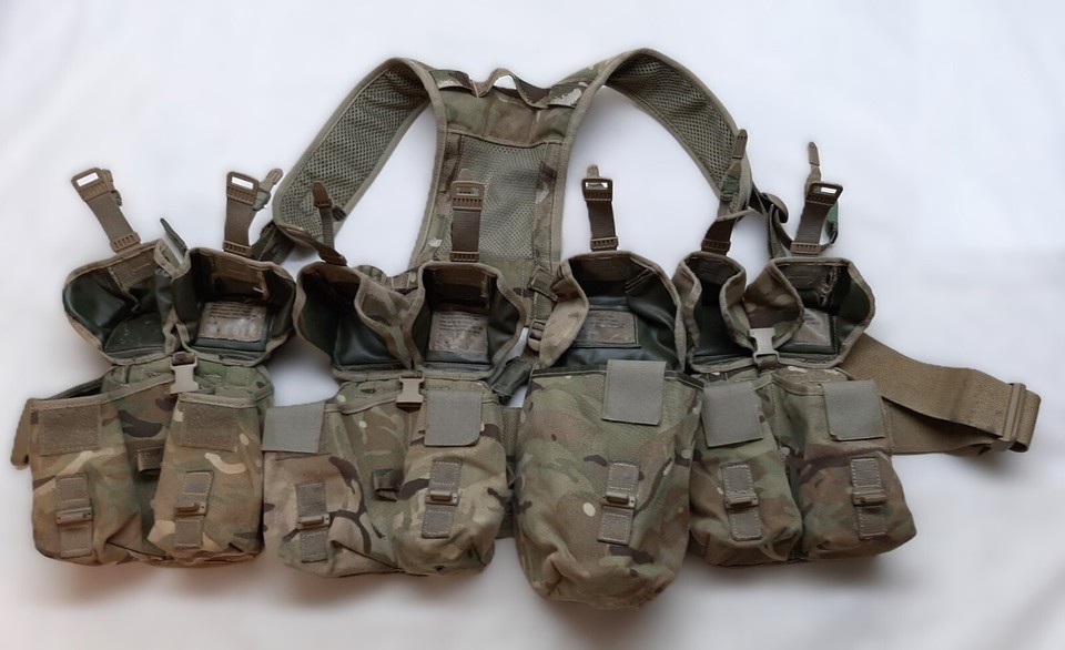 Airborne Army Webbing MTP British Assault Camo Belt Yoke & Assorted ...