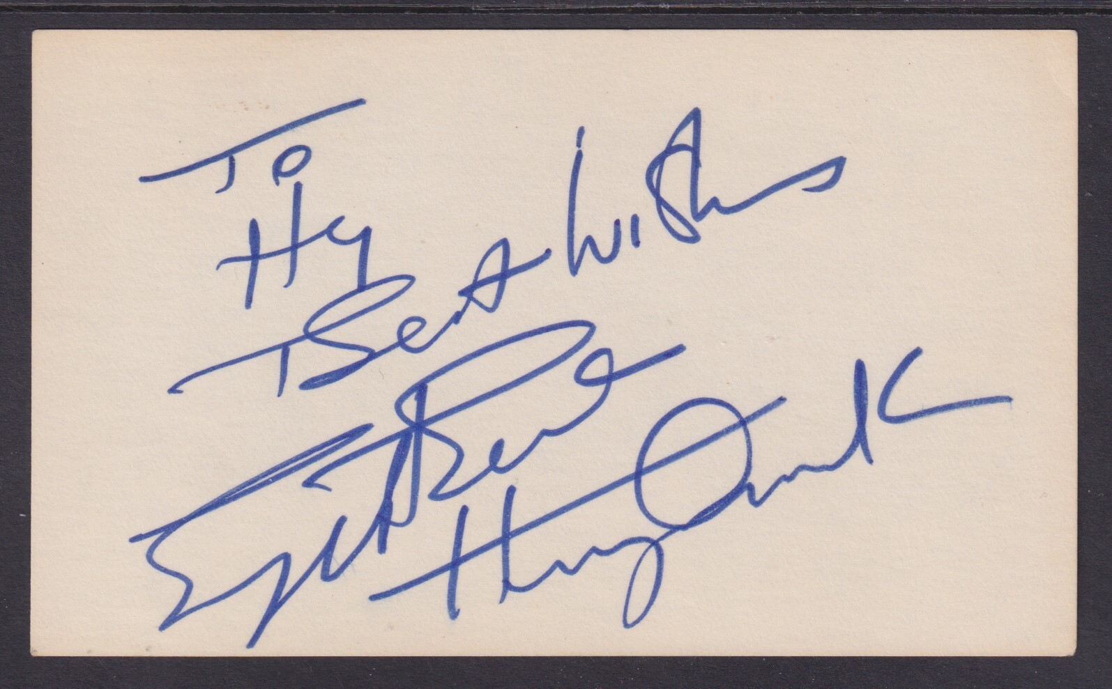 Engelbert Humperdinck (1936-), British Pop Singer, autograph on 3x5 ...