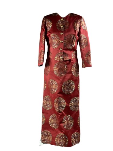 TAPP New York Womens Two Button Jacket Long Skirt Suit Set S Chinese ...