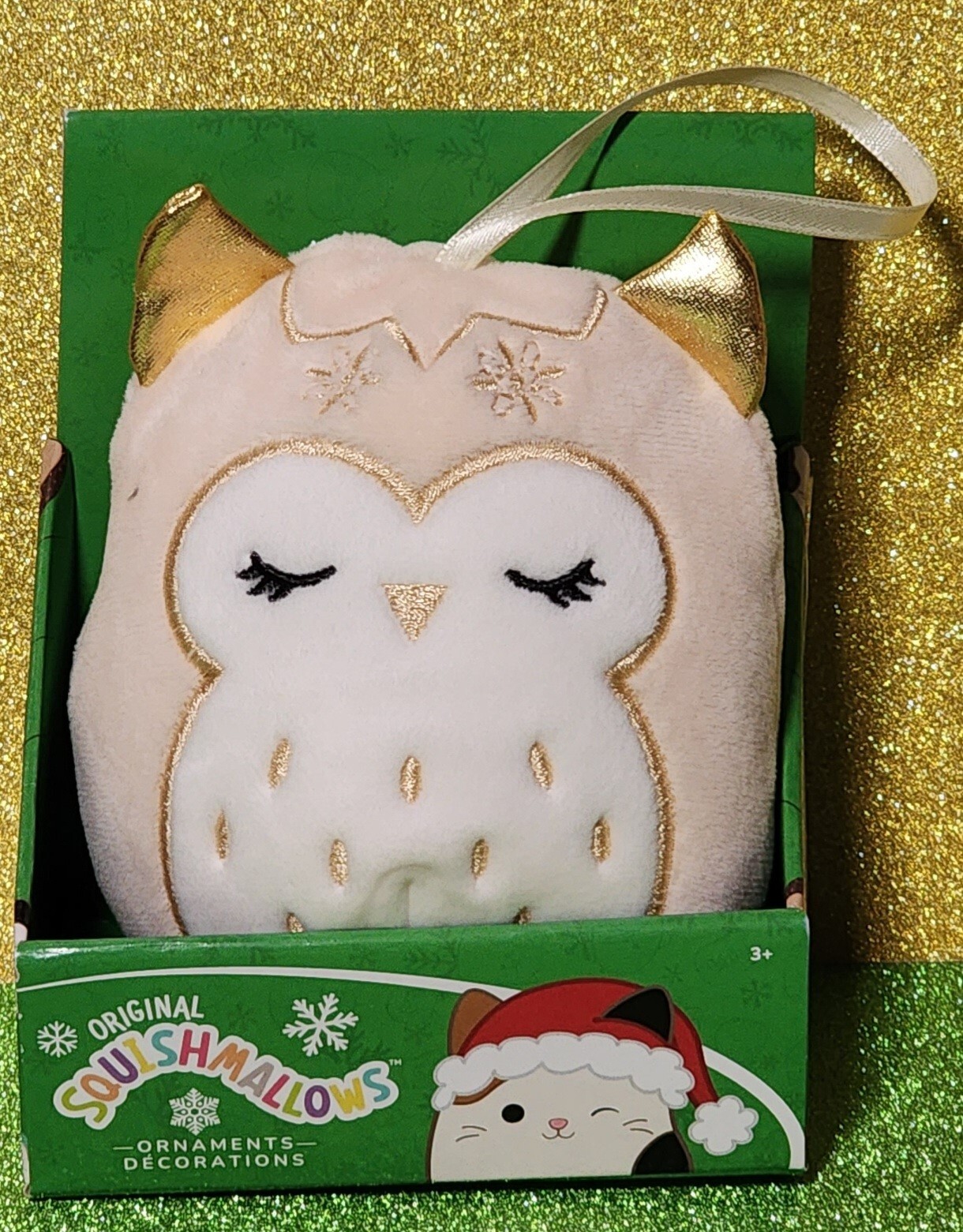 Squishmallows Christmas Holiday Squad Vee the Snowflake Owl Ornament 4 ...