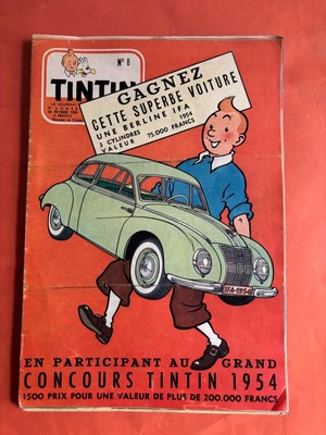 TINTIN BELGE N° 8 COUVERTURE HERGE 1954 ALIX BLAKE ET MORTIMER BON ETAT ...