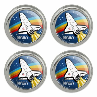 NASA Logo Over Space Shuttle Metal Craft Sewing Buttons - Set of 4 | eBay