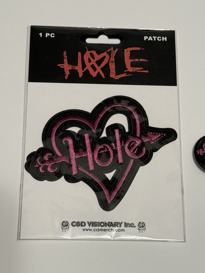 HOLE Band Patch & Button Pin Courtney Love Hole Official Merch Lot Hole ...