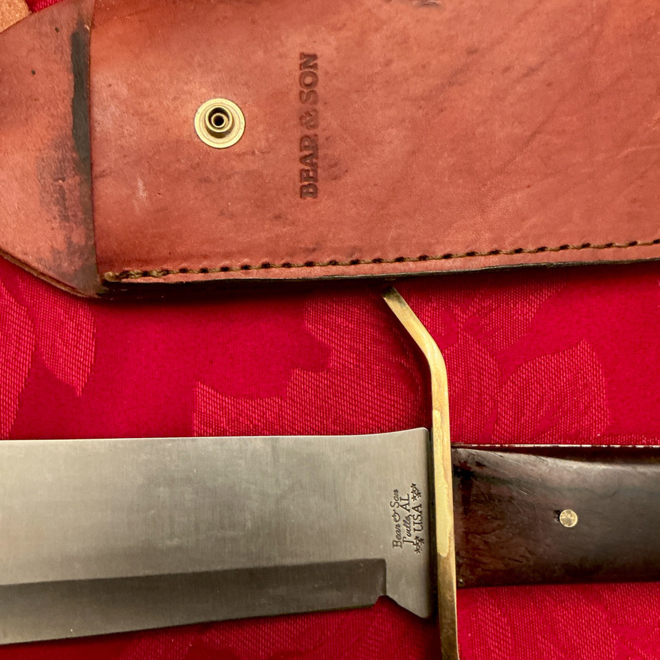 Bear MGC 9.5" Fixed Blade Bowie Knife w/ Original Leather Sheath U.S.A ...