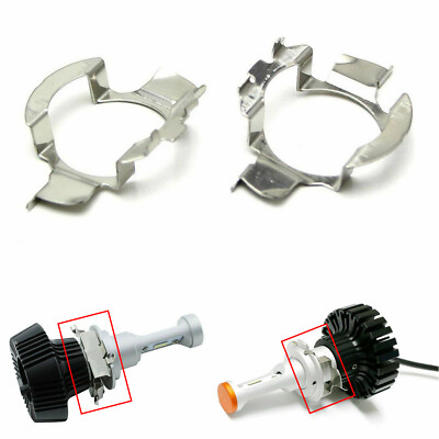 2x H7 LED Headlight Bulb Adapter Retainer Holder For Mercedes Audi BMW ...