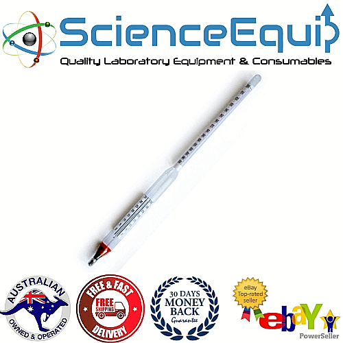 Light Liquids Hydrometer Specific Gravity & Baume 260mm Long ...