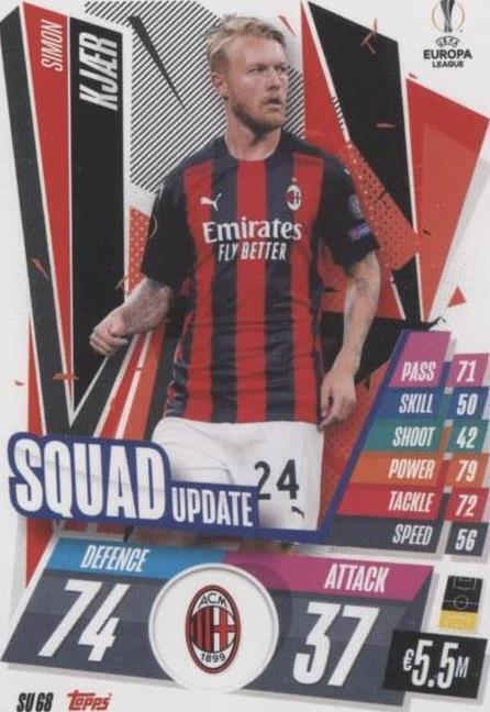 2020-21 Topps Match Attax UCL Extra - Squad Update Simon Kjaer #SU 68 ...