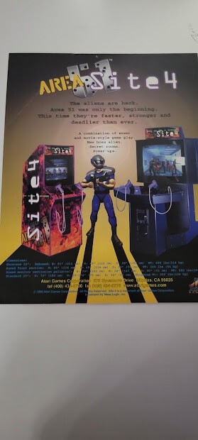 Flyer ATARI=AREA 51/SITE 4 Arcade Video Game advertisement original see ...