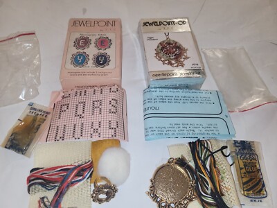 VTG. Jewelpoint Sooz Ring & Tiger Pendant Embroidery Complete Kit NEW ...
