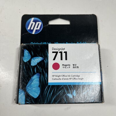 HP 711 Magenta DesignJet Ink Cartridge, CZ131A Exp 12/2021 NEW W Box | eBay