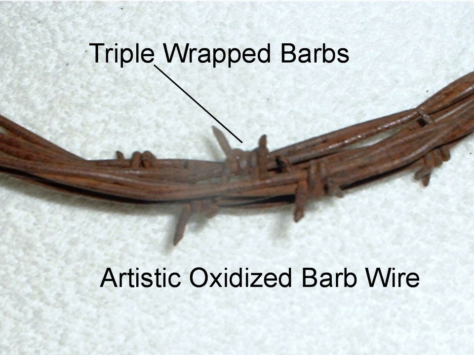 Vintage (Old) Barb Wire - Artistically Oxidized (Rusty) - Barbed Fence ...