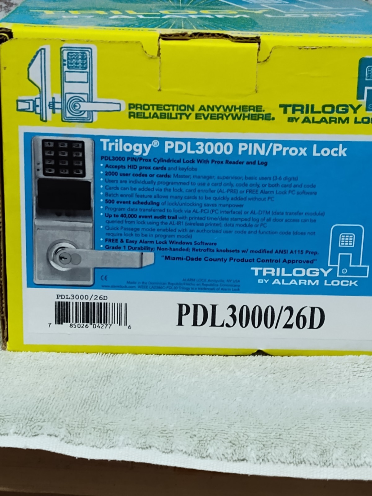 Alarm Lock PDL300026D Trilogy Prox Lock With Audit Trail 785026092825| eBay