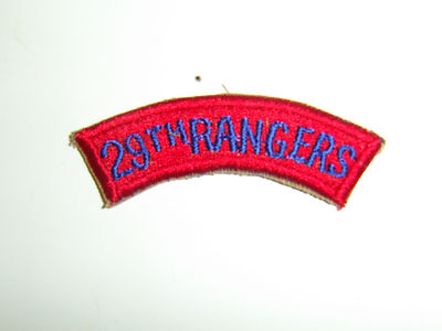 b2941 WW 2 US Army 29th Divison Rangers tab full embroidered A6B9 | eBay