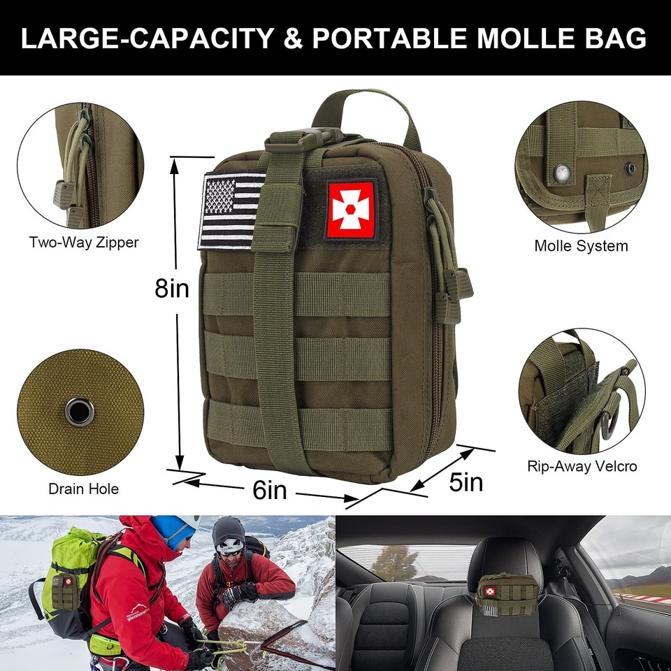 for Man Dad Husband, 210 PCS Survival First Aid kit, Professional ...