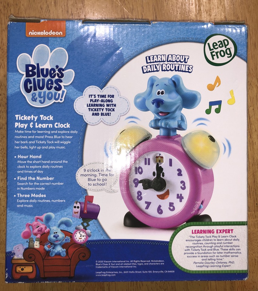 LeapFrog Blues Clues and You! Tickety Tock Play and Learn Clock | eBay