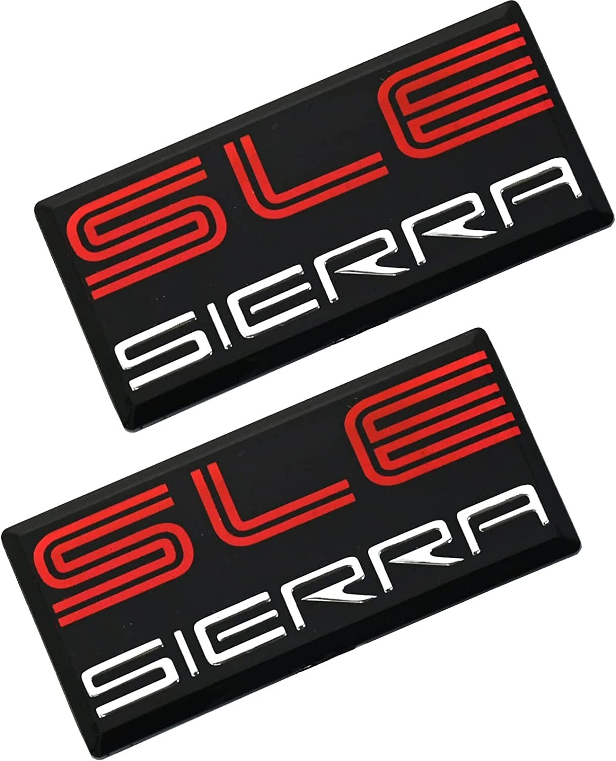 2X SLE Sierra Cab Emblem for GMC 1500 2500 3500 Pillar Cab Roof Side ...