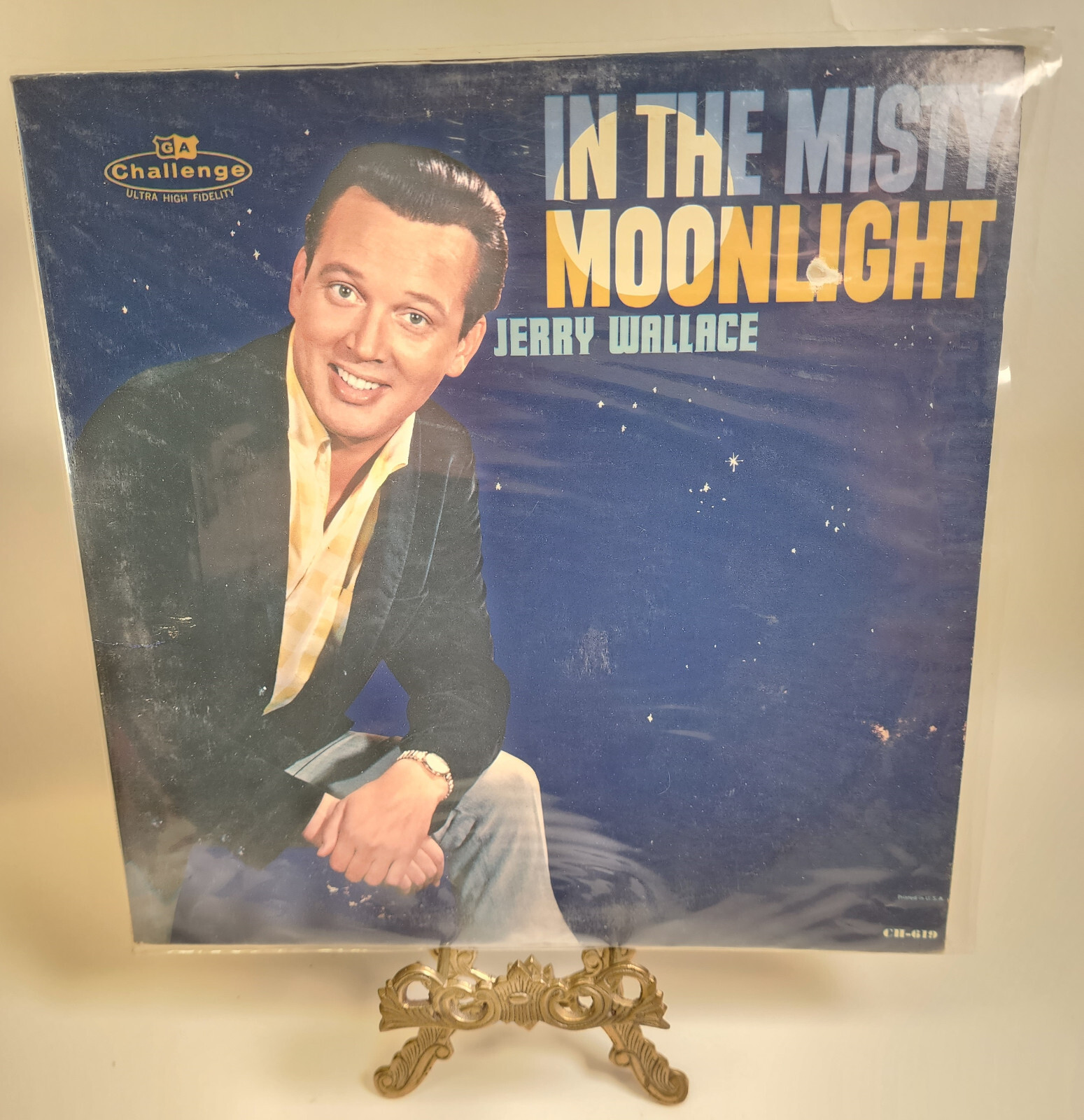 12" Vinyl Record LP Album Jerry Wallace In The Misty Moonlight ...
