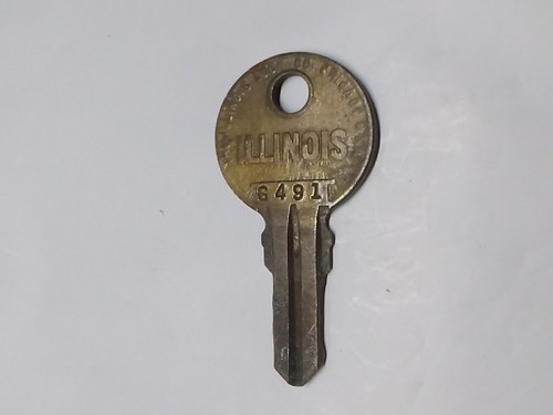 ILLINOIS Lock Key # G491 G 491 Slot Machine Jukebox Wallbox Arcade Coin ...