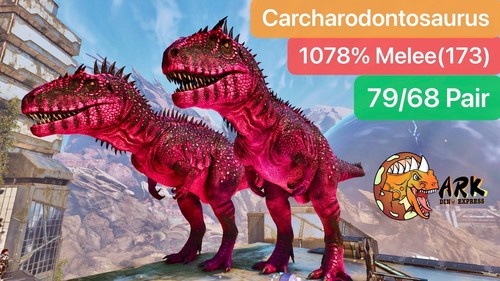 ark survival ascended pve TOP Stats Carchar Pair, 1078% Melee(173), 100 ...