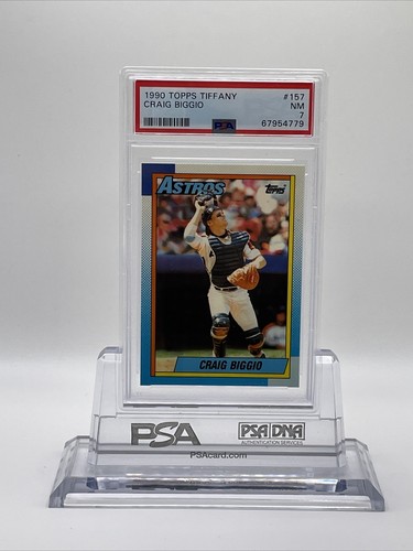 1990 Topps TIFFANY Craig Biggio Baseball Card #157 PSA 7 Near Mint | eBay