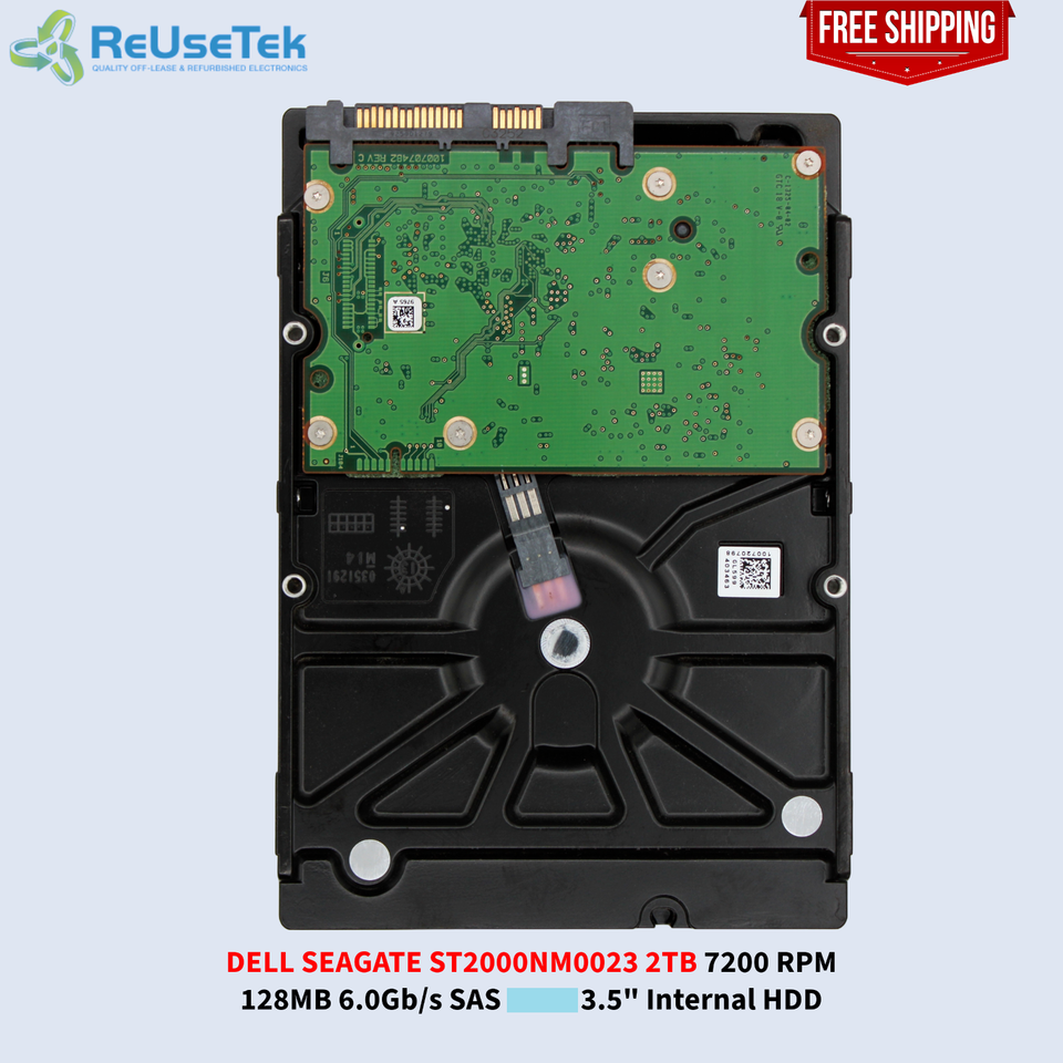 SEAGATE ST2000NM0023 2TB 7200 RPM 128MB 6.0Gb/s SAS 3.5" Internal Hard ...