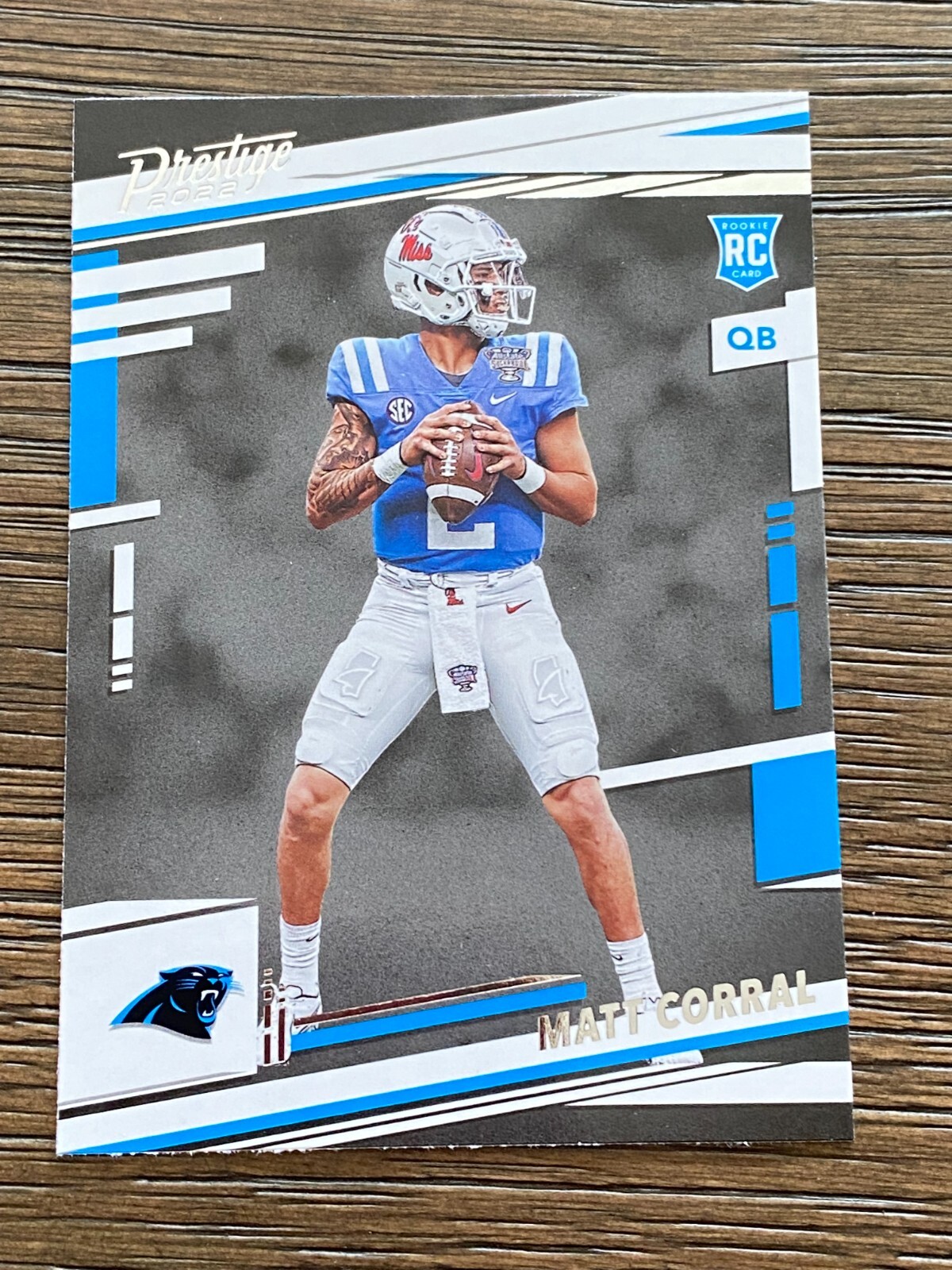 Matt Corral 2022 Panini Prestige #302 RC Ole Miss Rebels Carolina ...