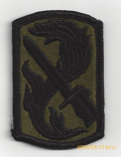 198TH INFANTRY BRIGADE BDE OD GREEN PATCH US ARMY VET PIN UP INFANTRY ...
