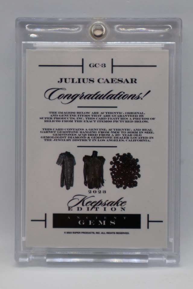 2023 Pieces of the Past Keepsake Edition Authentic Relic & Gem - JULIUS ...