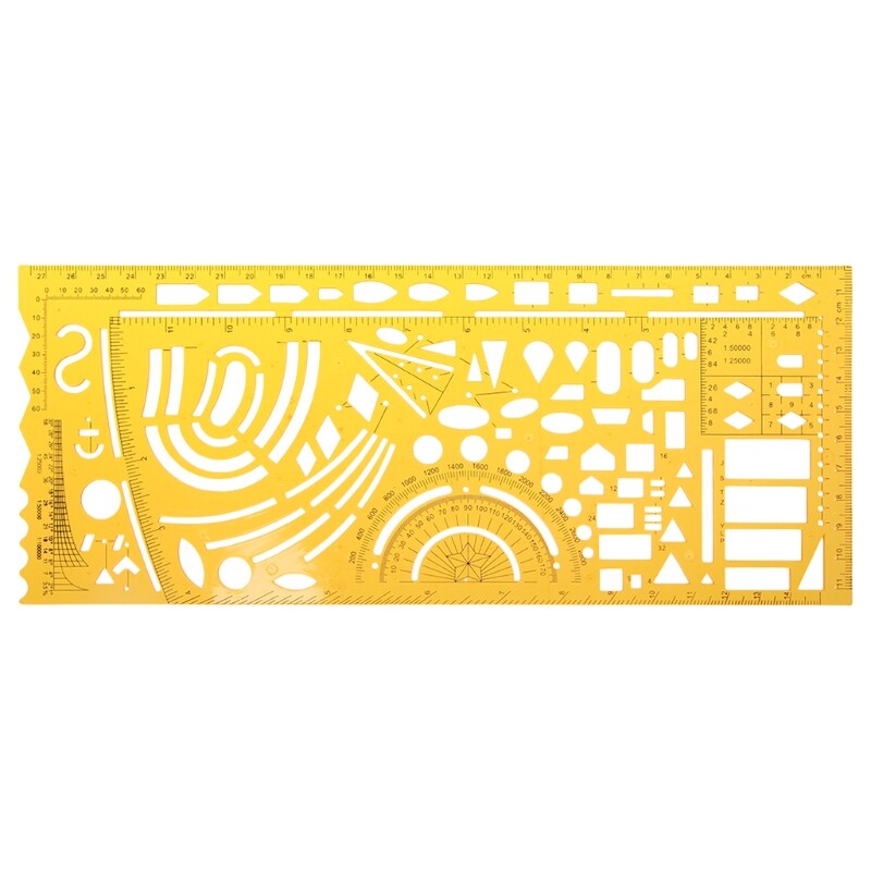 Resin Flow Chart Symbol Drafting Template Ruler Stencil Measuring Tool ...