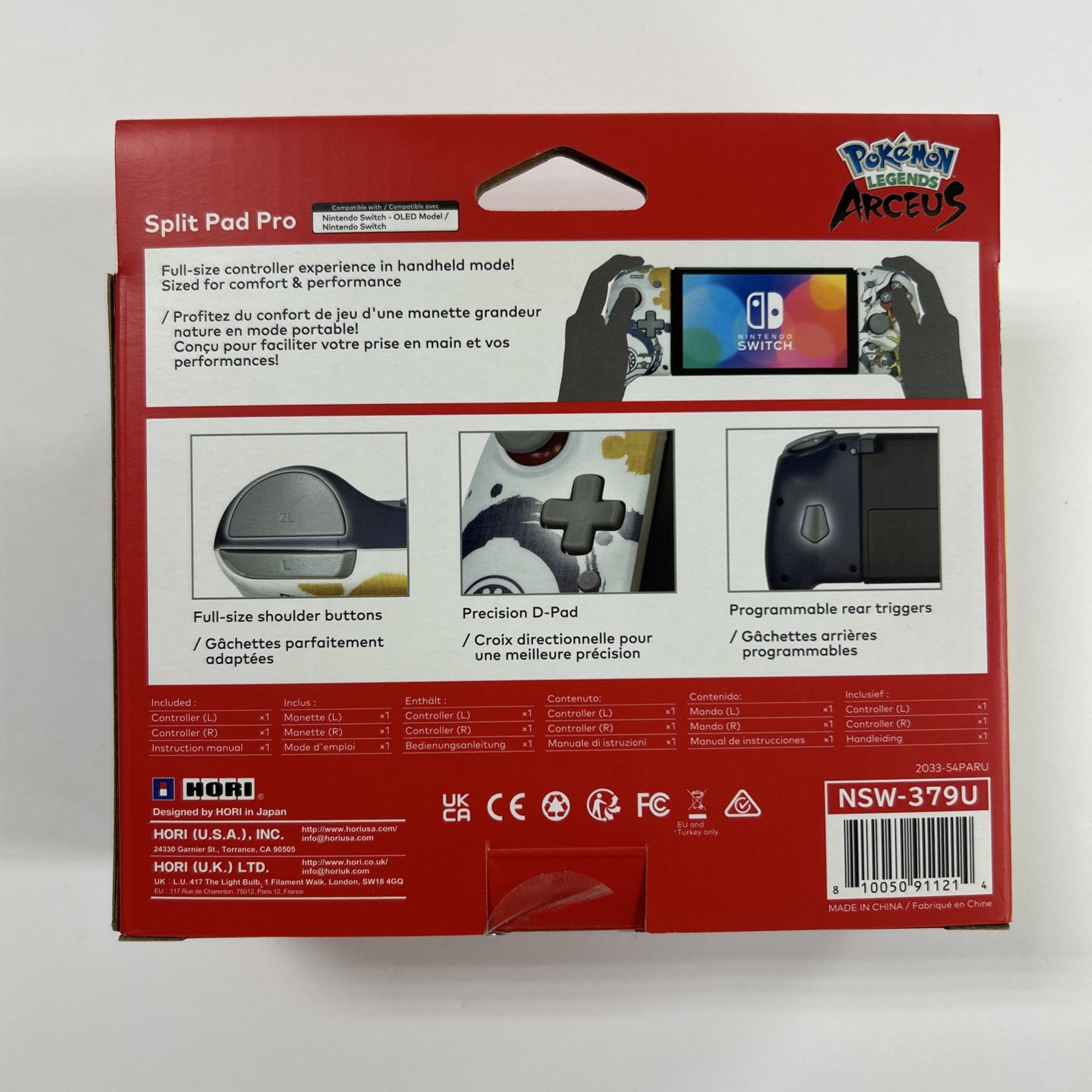 Hori Switch Split Pad Pro Pokemon Legends Arceus Controller for sale ...