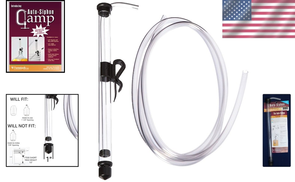 Complete Mini Brewing Siphon System with Food-Safe Tubing for Home ...