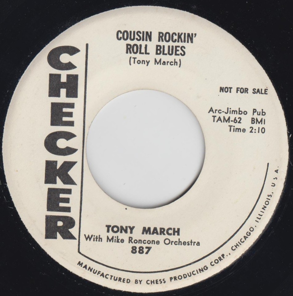 Rare 50s Rocker 45~Tony March~Stompen Rock~Checker 887~Promo~Near Mint ...