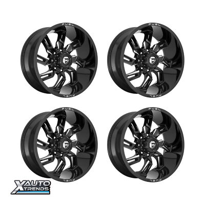 Fuel Off-Road D747 Lockdown Gloss Black Milled 20X9 6X139.7 01mm (Set ...