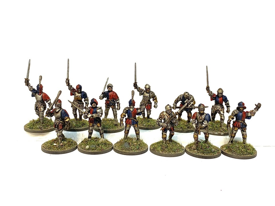 YORKIST KNIGHTS 10 28mm painted historical wargame WAR OF THE ROSES ...