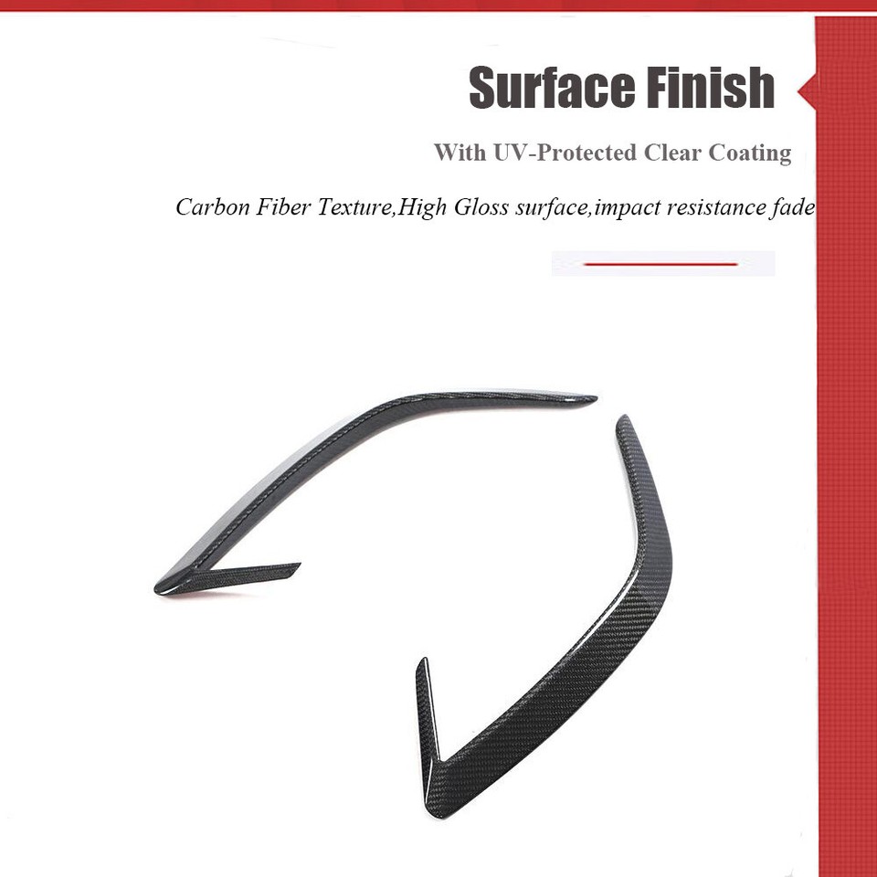 REAL Carbon Fiber Rear Bumper Splitter Side Canard Fins For Kia Stinger ...