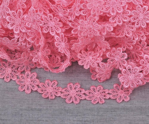 1Yards 25mm Lace Flower Ribbon Sewing Trim lot Appliques Sew Supplies ...